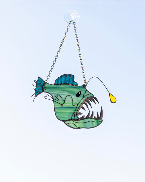 Blue Devil Fish Suncatcher – Sclow Stained Glass